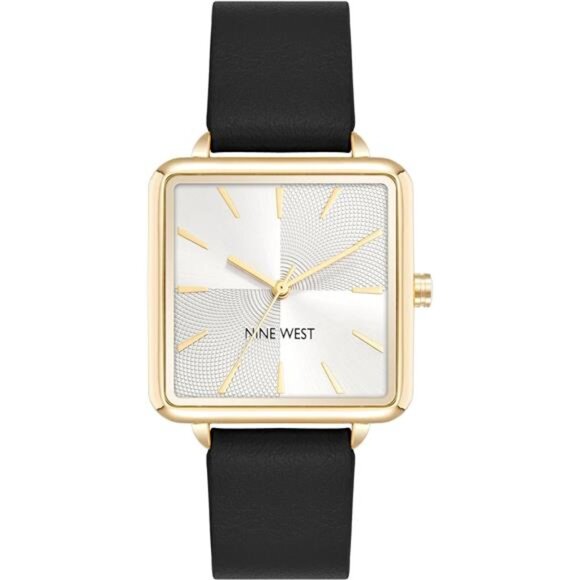 Watches | Accessories | Womens Strap Watch Black Gold Square | Poshmark